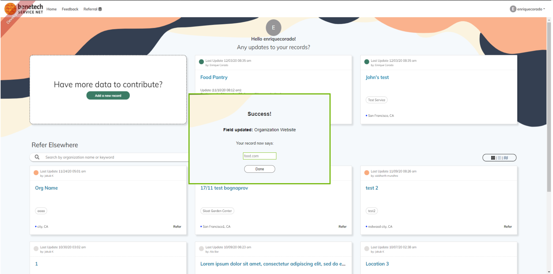 Release Announcement: Benetech Service Net upgrade – Open Referral